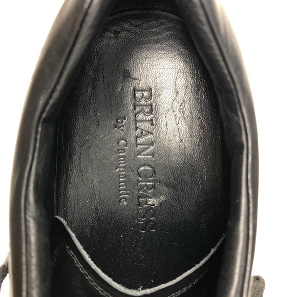 Brian Cress | Shoes | Mens Brian Cress Leather Sneakers In Black | Poshmark